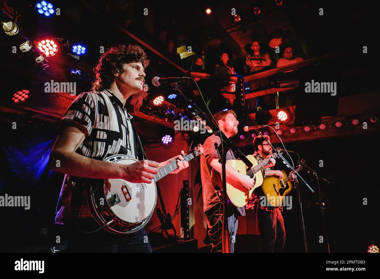 Rubigen, Switzerland. 12th, April 2023. The British folk rock band Bear's Den performs a live ...