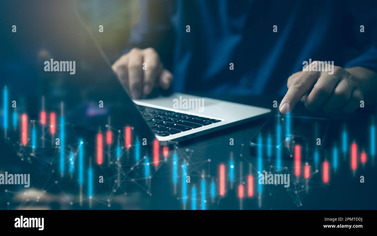 Online cryptocurrency trading chart hi-res stock photography and images ...