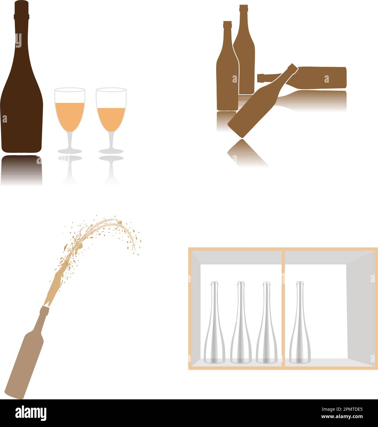 Champagne bottle icon vector illustration symbol design Stock Vector ...