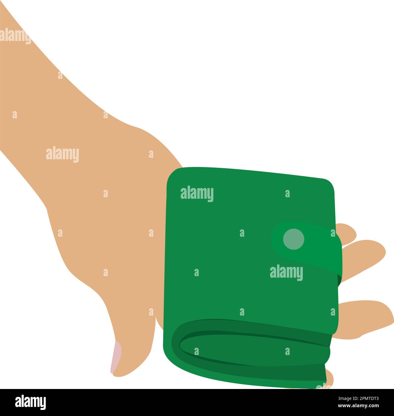 Hand holding wallet Stock Vector Images - Alamy