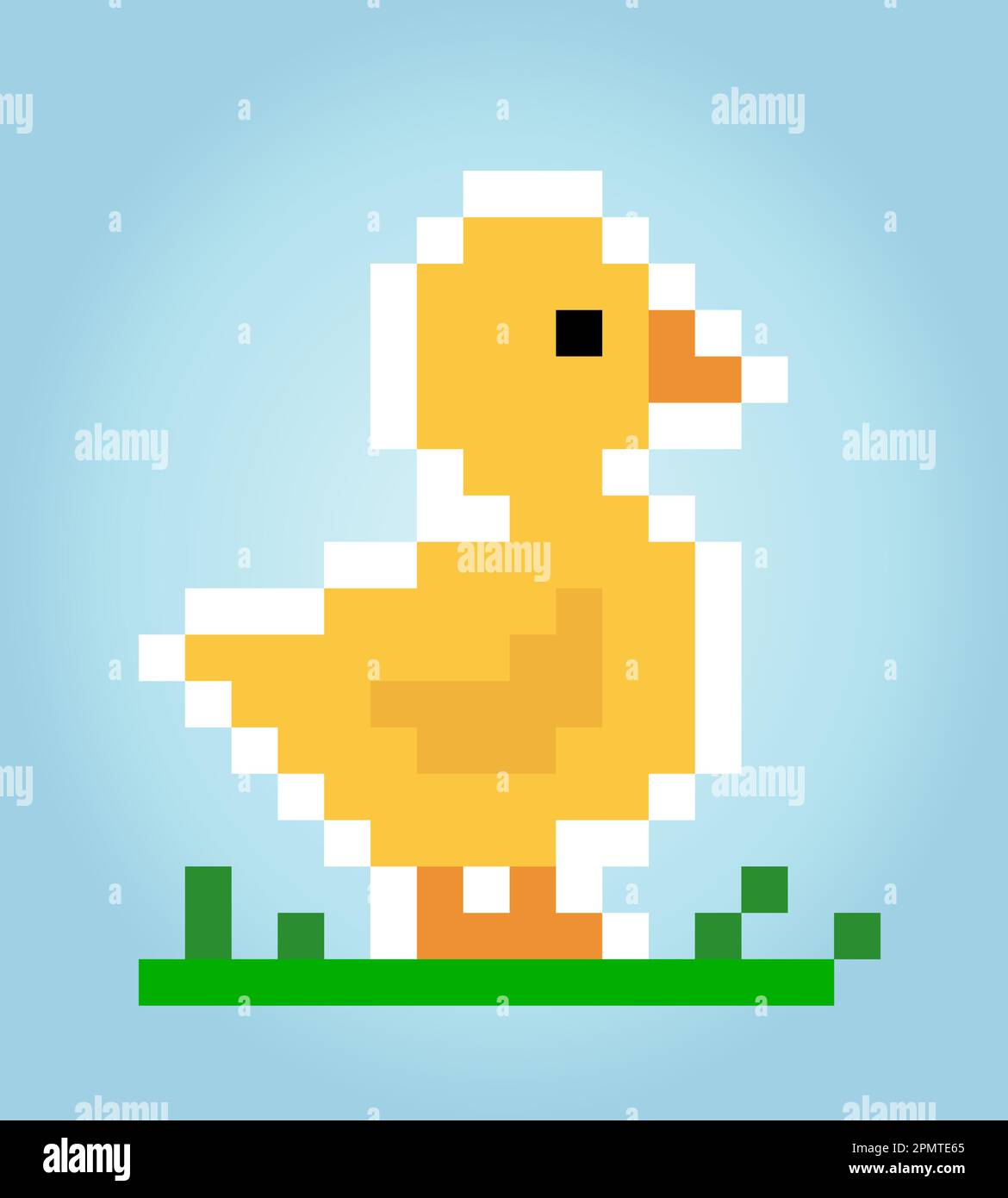 8-bit duck pixels. Animal game assets in vector illustrations Stock Vector Image & Art - Alamy