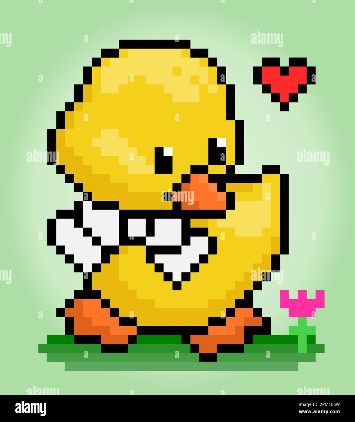 8-bit duck pixels. Animal game assets in vector illustrations Stock Vector Image & Art - Alamy