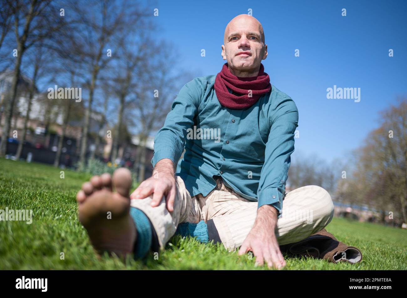 PRODUCTION - 05 April 2023, Saarland, Saarbrücken: Volker Wieland sits ...