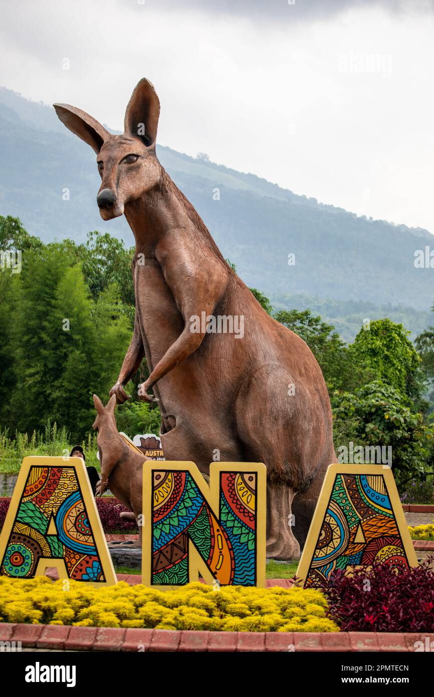 Prigen Indonesia 27th Dec 2022: the giant Kangroo statue in Australia ...