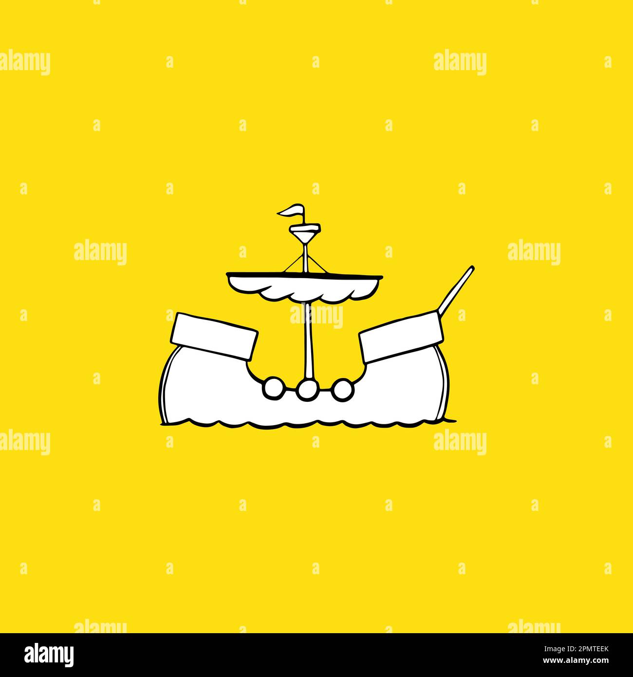 medieval merchant ship. vintage style. - vector Stock Vector Image ...