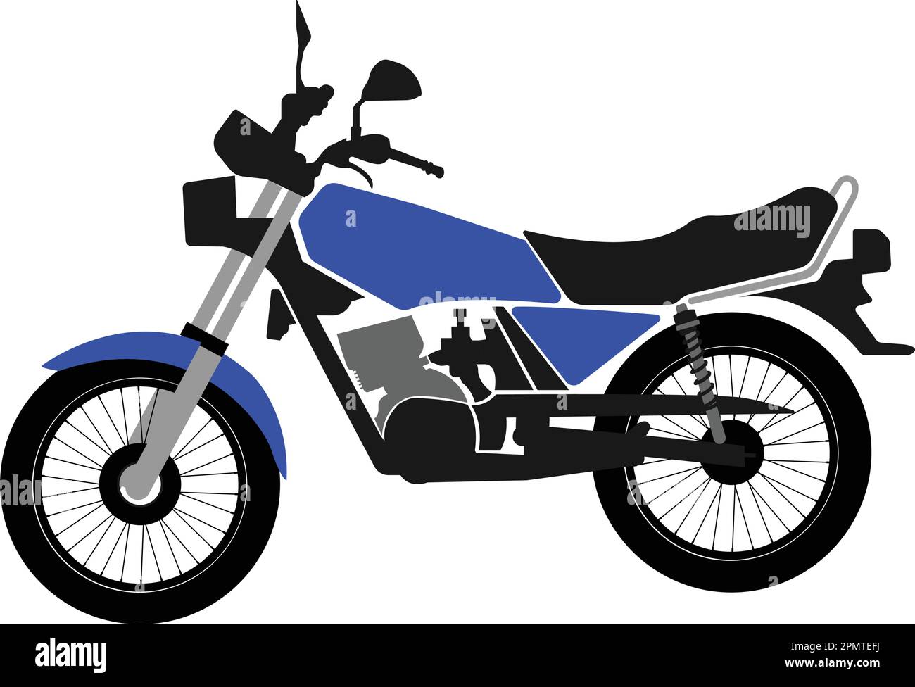 Motorcycle silhouette clipart Cut Out Stock Images & Pictures - Alamy