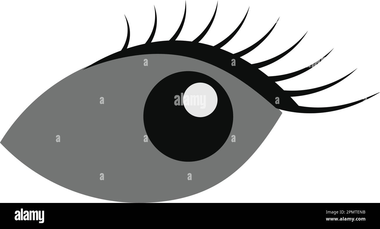 Human eye icon vector Black and White Stock Photos & Images - Alamy