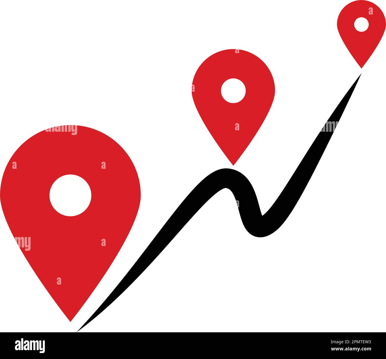 Sign route icon outline Stock Vector Images - Alamy