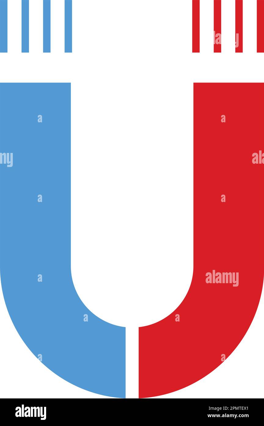 Magnet Icon. Horseshoe Magnetic. Physics Element Symbol Stock Vector ...