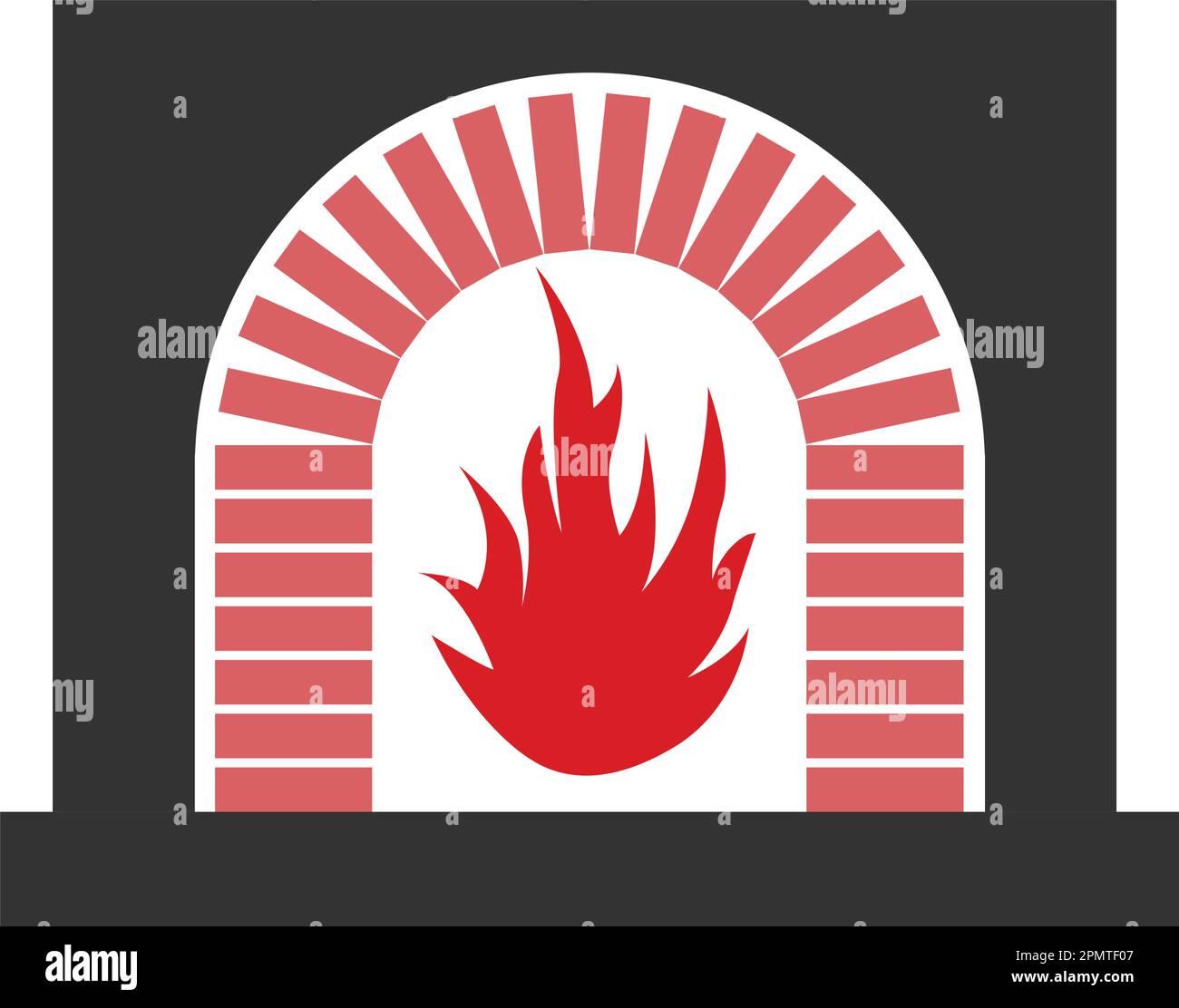 Home fireplace icon outline Cut Out Stock Images & Pictures - Alamy