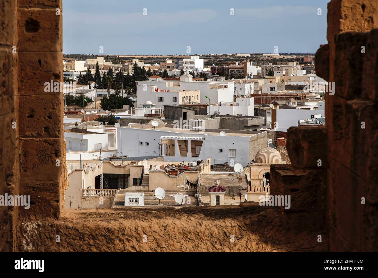 El Djem from the Roman Amphitheatre in Tunisia North Africa Stock Photo ...