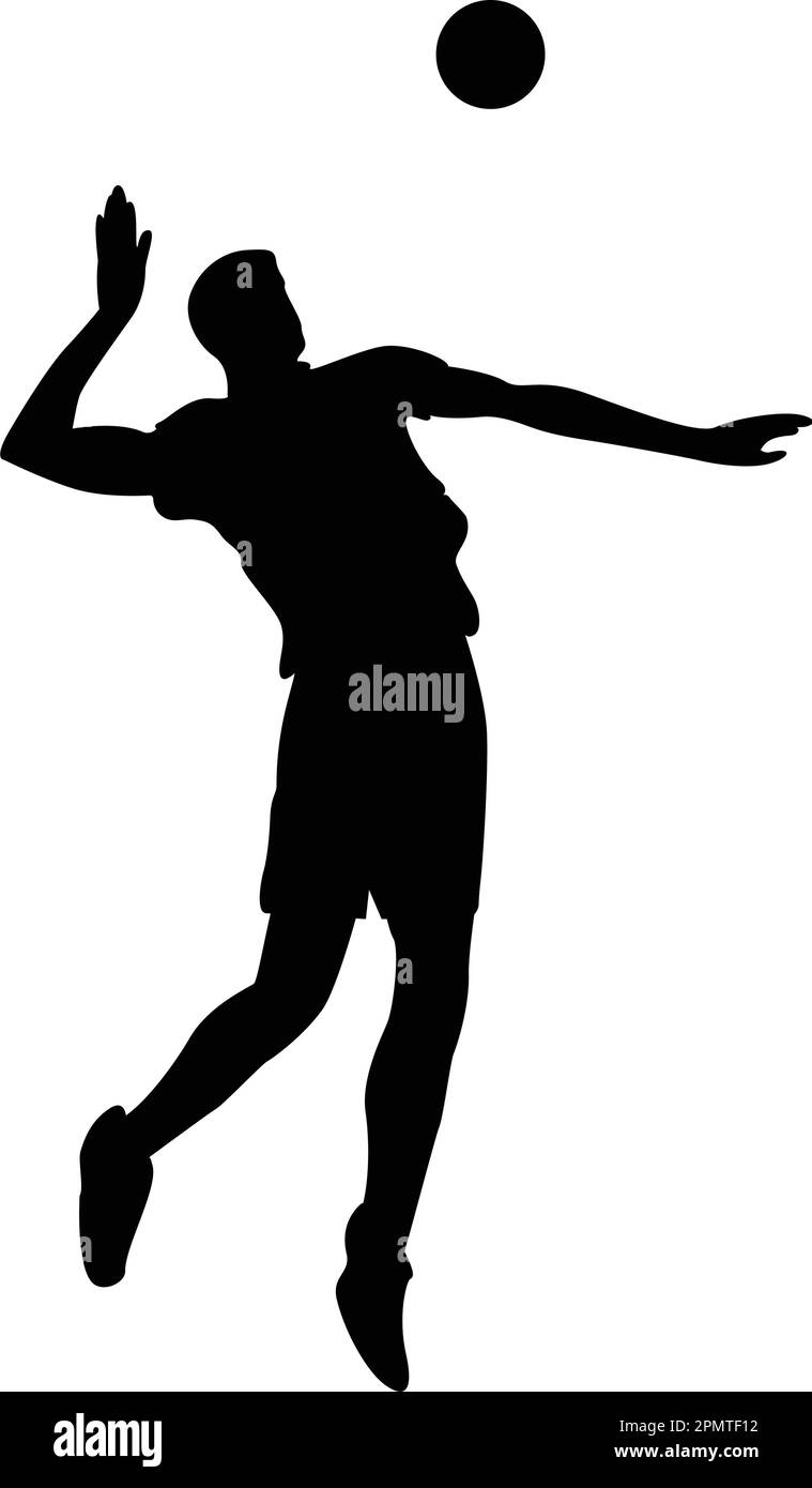 male volleyball player icon doing smash Stock Vector Image & Art - Alamy