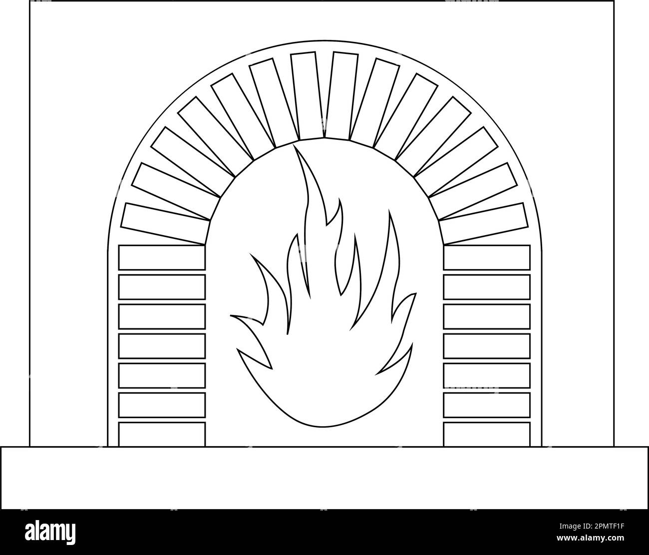 fireplace icon vector illustration symbol design Stock Vector Image ...