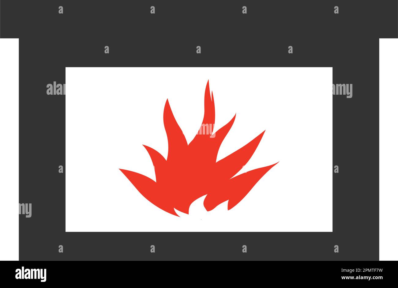 fireplace icon vector illustration symbol design Stock Vector Image ...