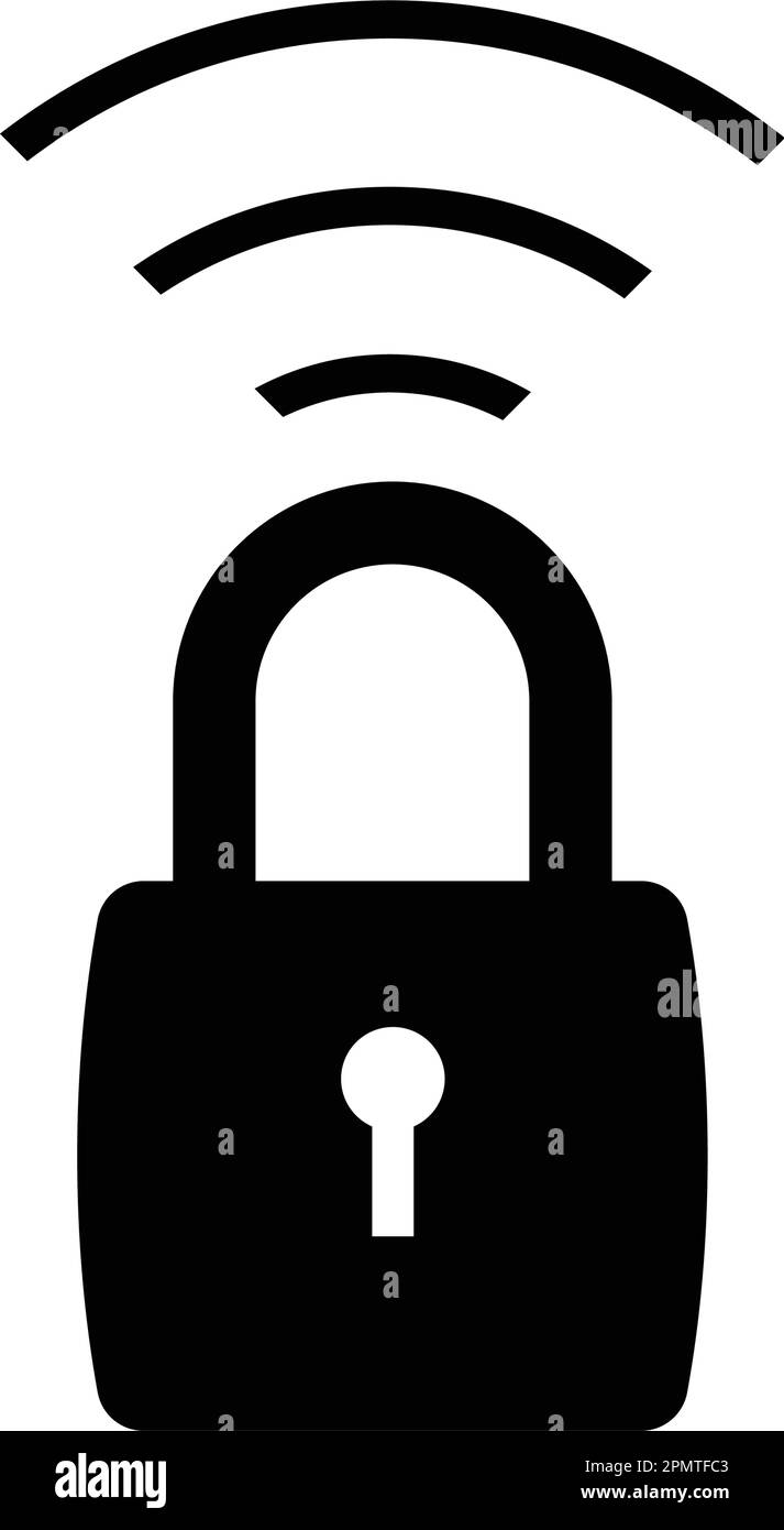 locked wifi signal icon vector illustration symbol design Stock Vector ...