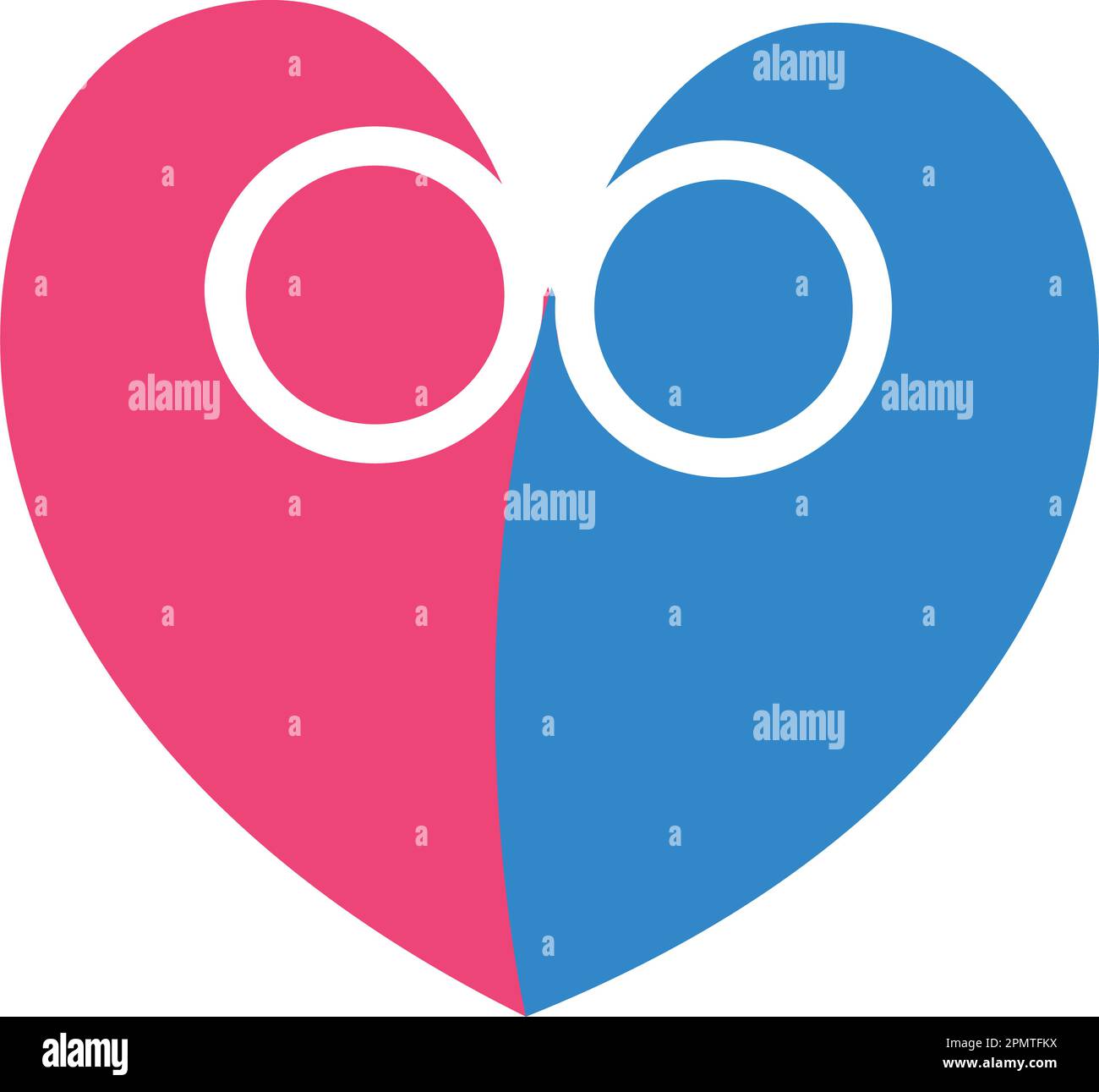 Two pictograms of people holding hands forming a heart symbol Stock ...