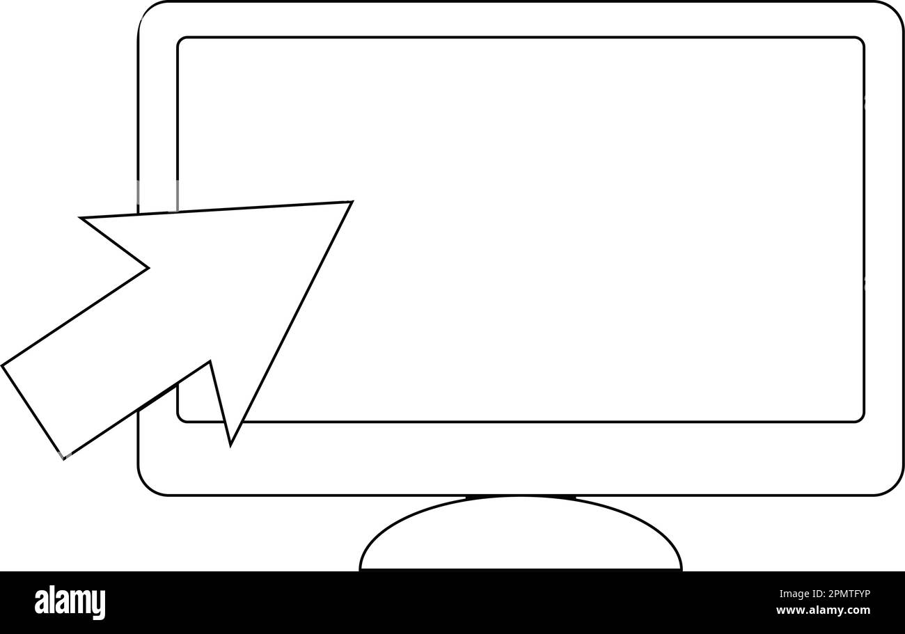 monitor vector icon illuatration dsign Stock Vector Image & Art - Alamy