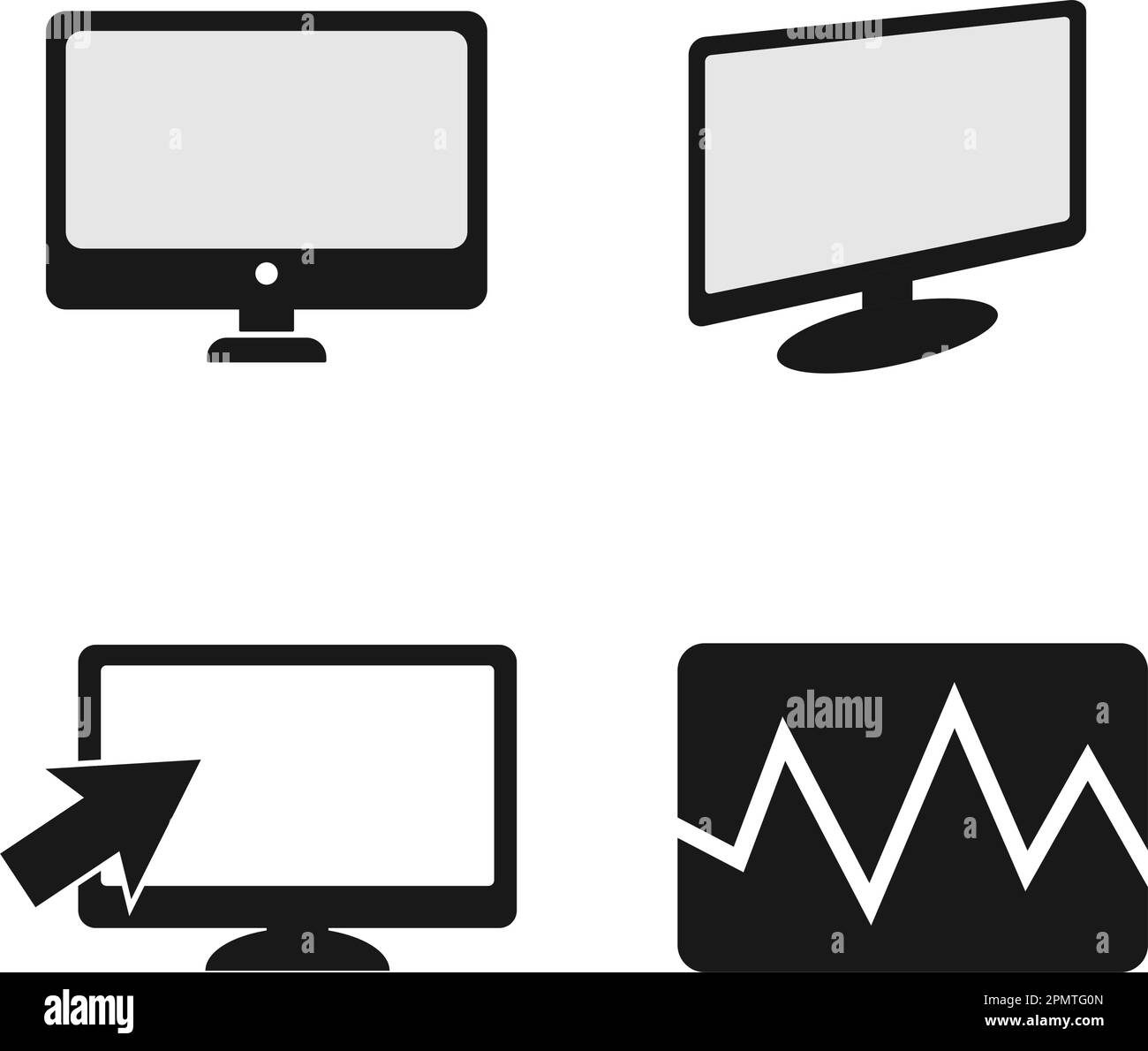 monitor vector icon illuatration dsign Stock Vector Image & Art - Alamy