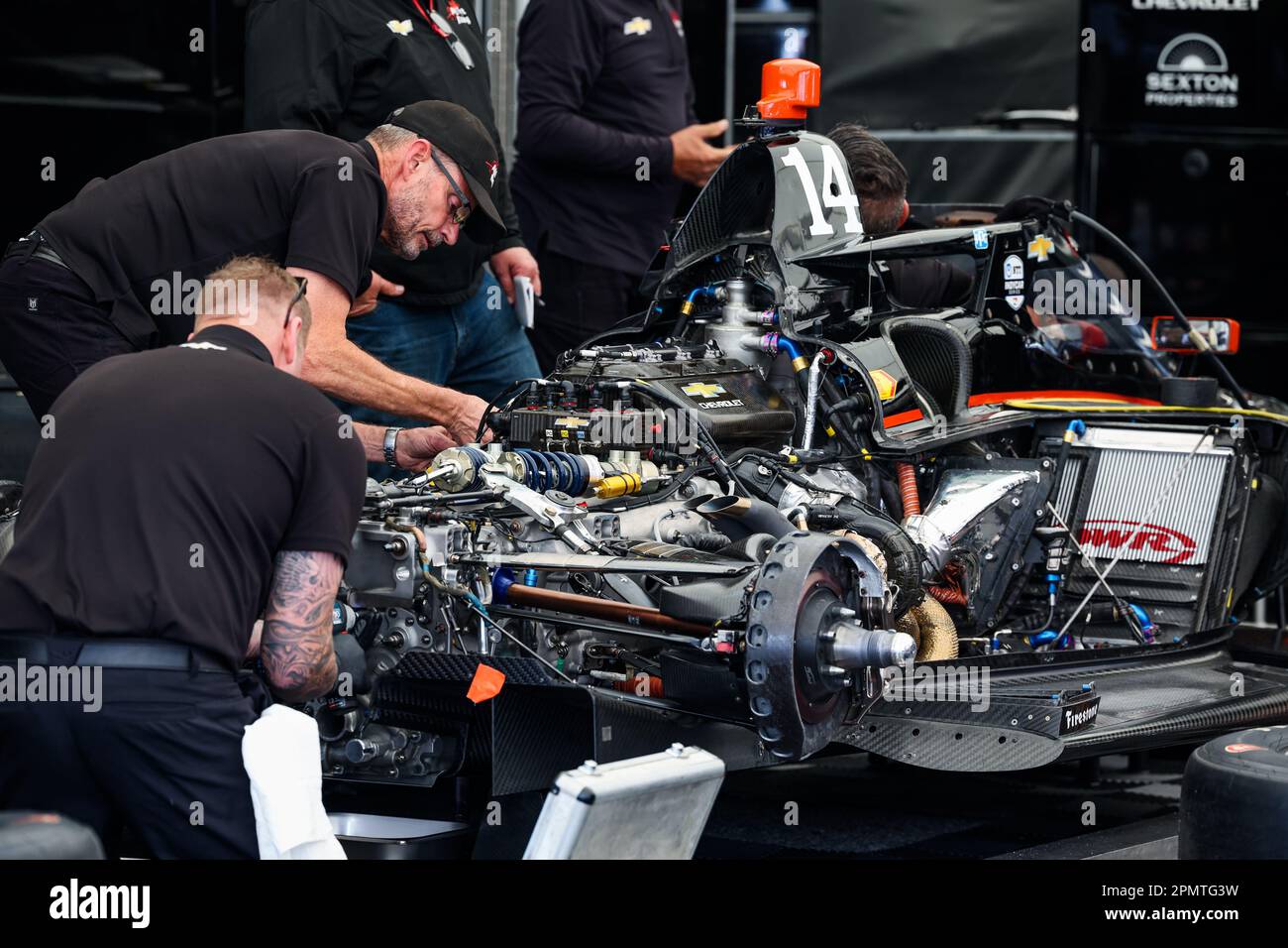 Long Beach, USA. 13th Apr, 2023. Engine of the A.J Foyt Enterprises ...