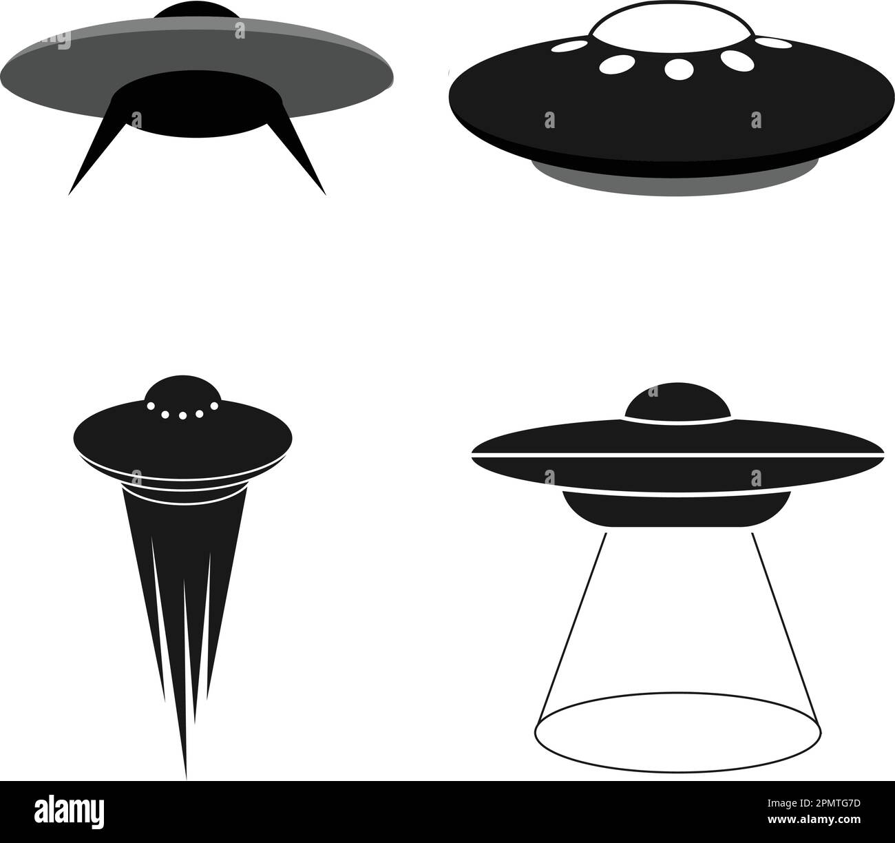 Ufo logo vector vectors Black and White Stock Photos & Images - Alamy
