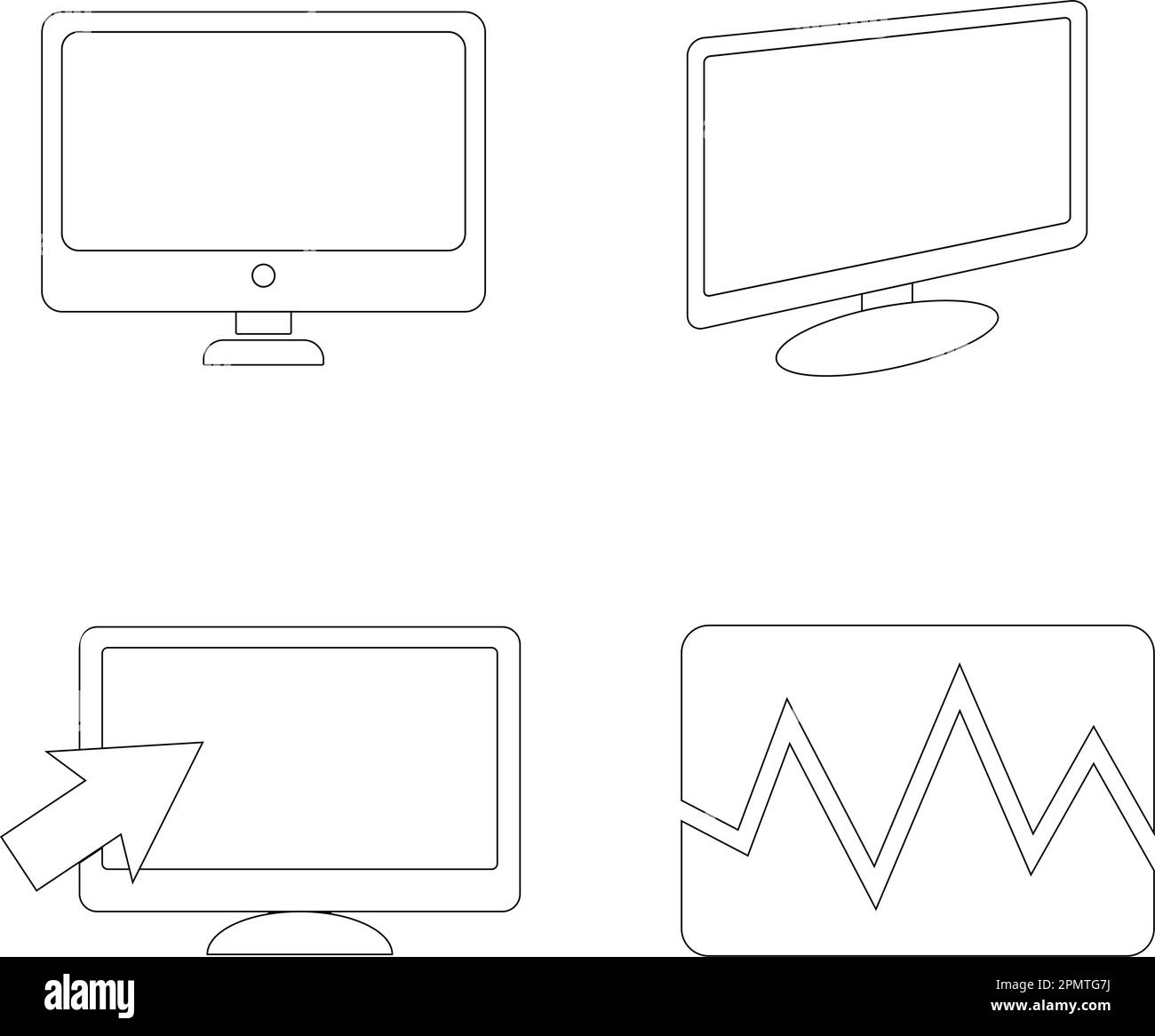 monitor vector icon illuatration dsign Stock Vector Image & Art - Alamy