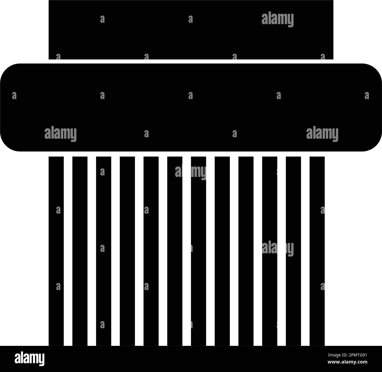 Shredder Machine Icon.vector illustration logo design Stock Vector ...