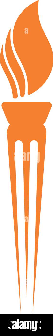 torch icon vector illustration logo design and backgraound Stock Vector ...