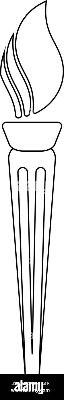 torch icon vector illustration logo design and backgraound Stock Vector ...