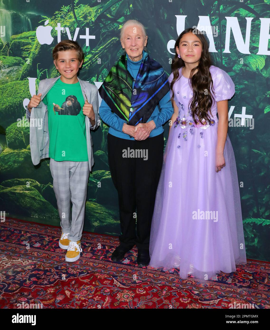 Los Angeles, USA. 14th Apr, 2023. Mason Blomberg, Jane Goodall, Ava ...