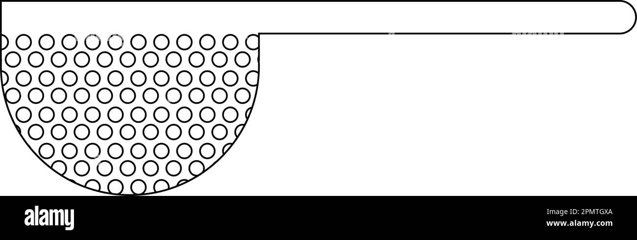 Colander Icon, Kitchen Cullender Utensil Icon Vector Art Illustration ...