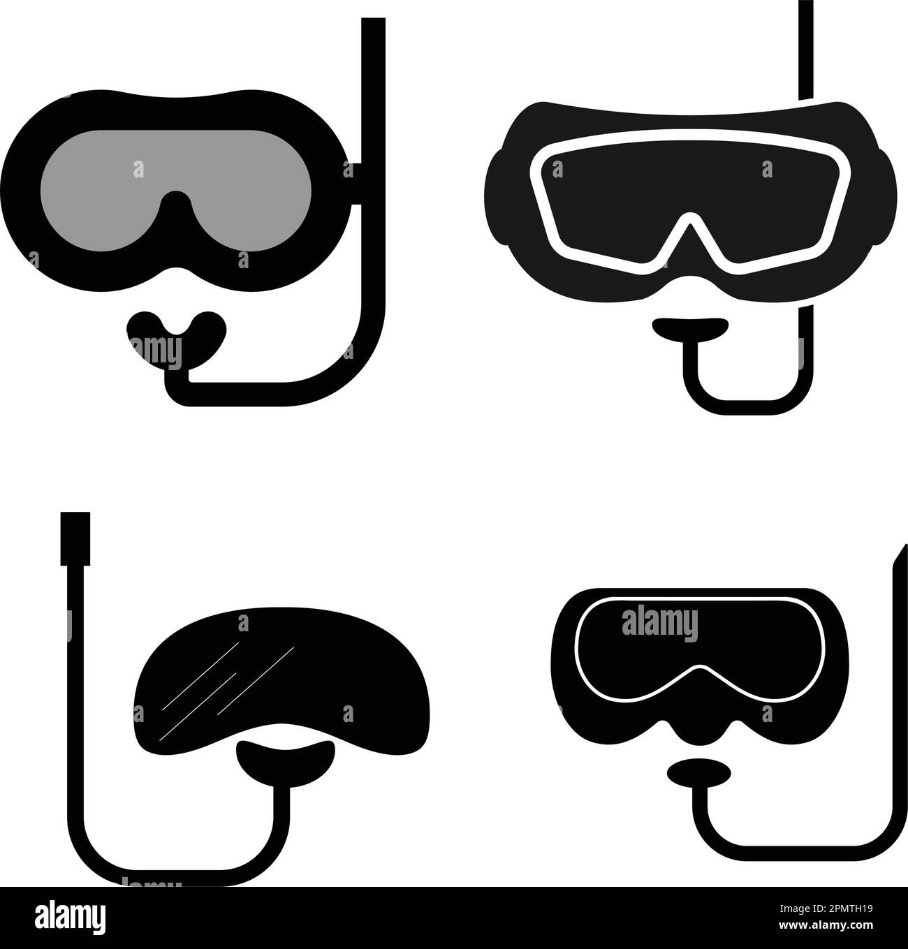 diving mask icon vector isolated on white background Stock Vector Image ...