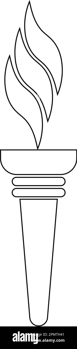 torch icon vector illustration logo design and backgraound Stock Vector ...