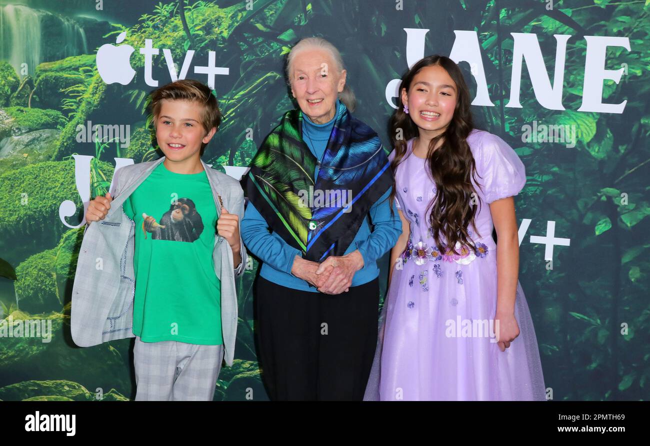 Los Angeles, USA. 14th Apr, 2023. Mason Blomberg, Jane Goodall, Ava ...