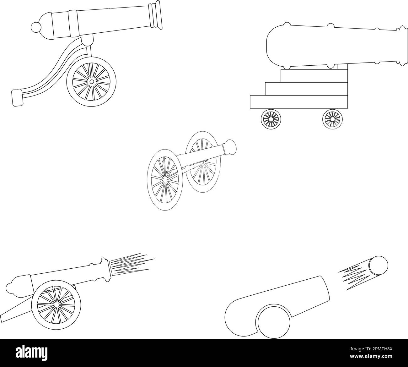 Civil war canon illustration Stock Vector Images - Alamy