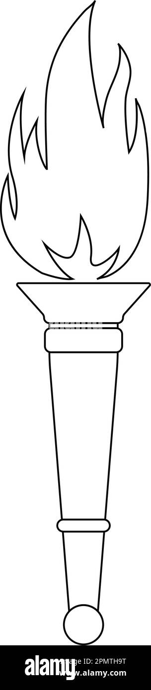 torch icon vector illustration logo design and backgraound Stock Vector ...