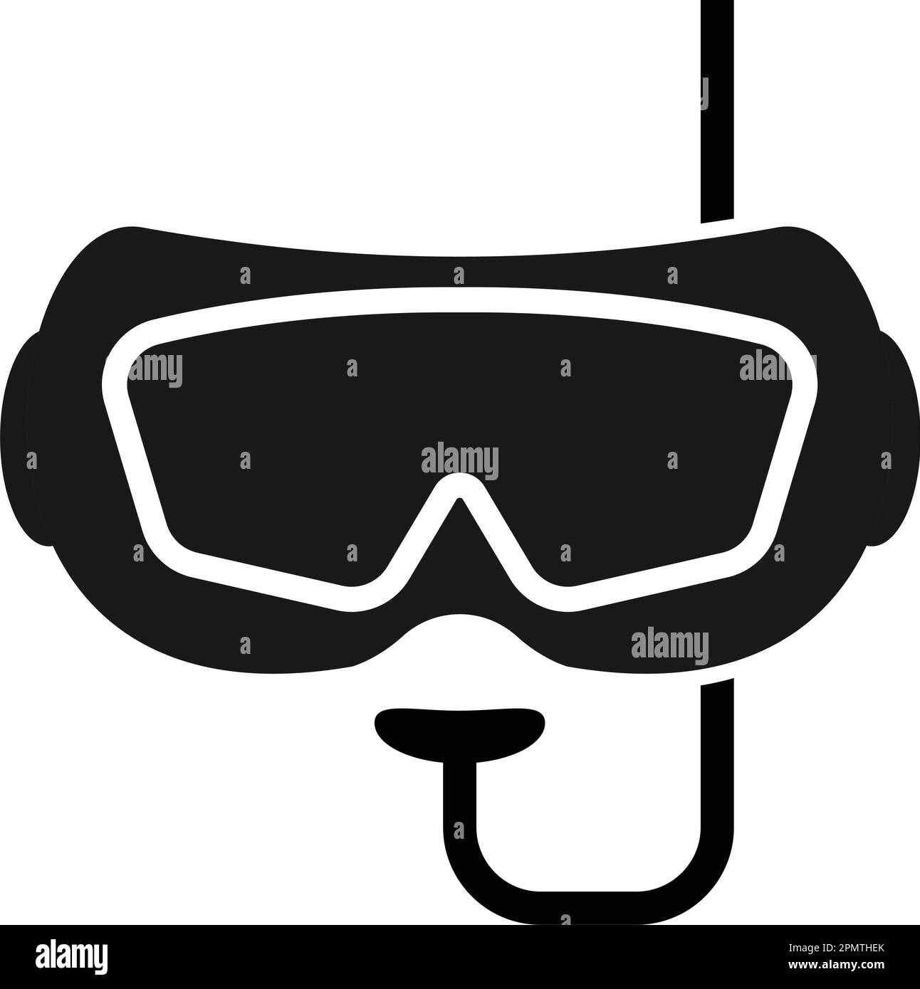 diving mask icon vector isolated on white background Stock Vector Image ...