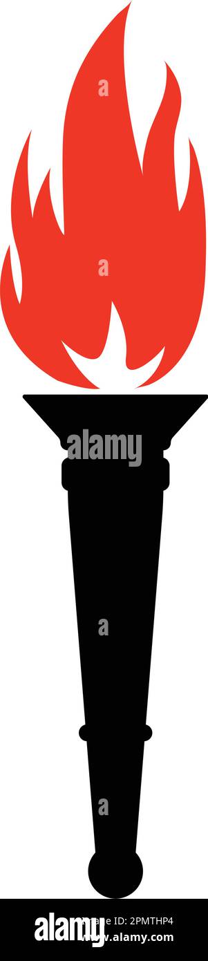 torch icon vector illustration logo design and backgraound Stock Vector ...