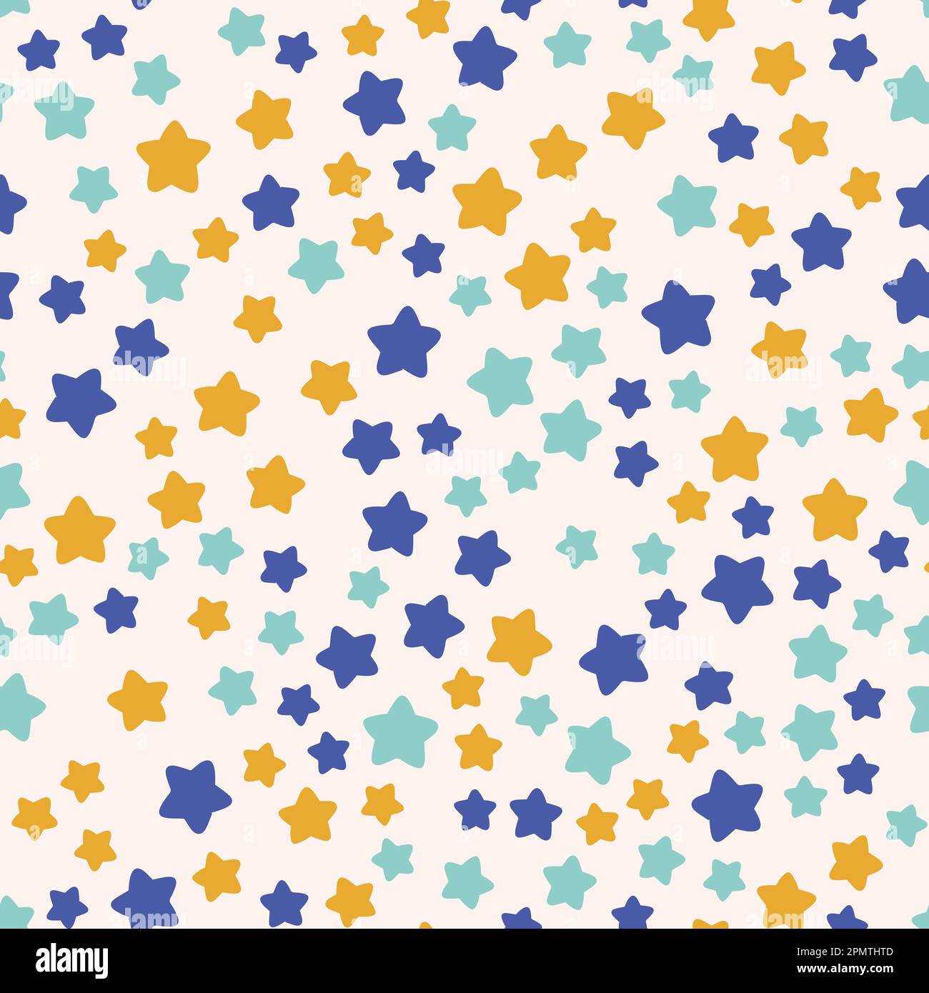 Vector hand-drawn color seamless childish simple pattern for kids with ...