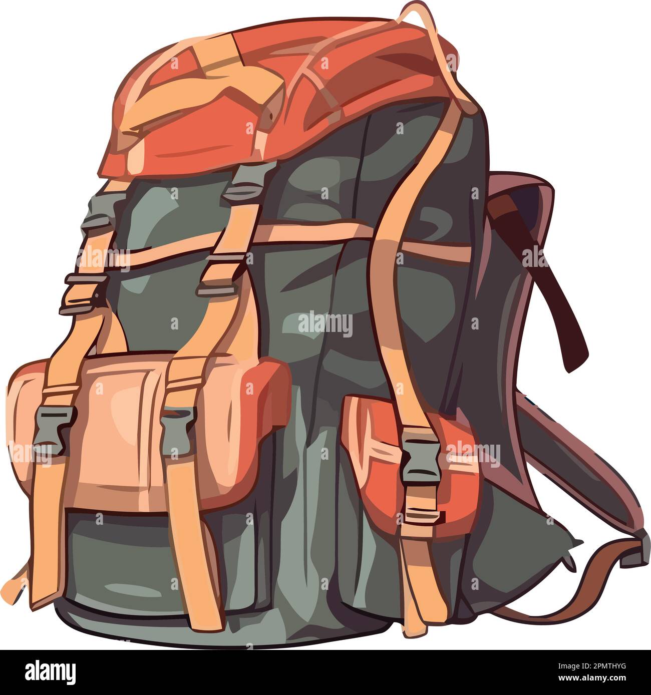Hiking backpack symbolizes adventure and exploration Stock Vector Image ...