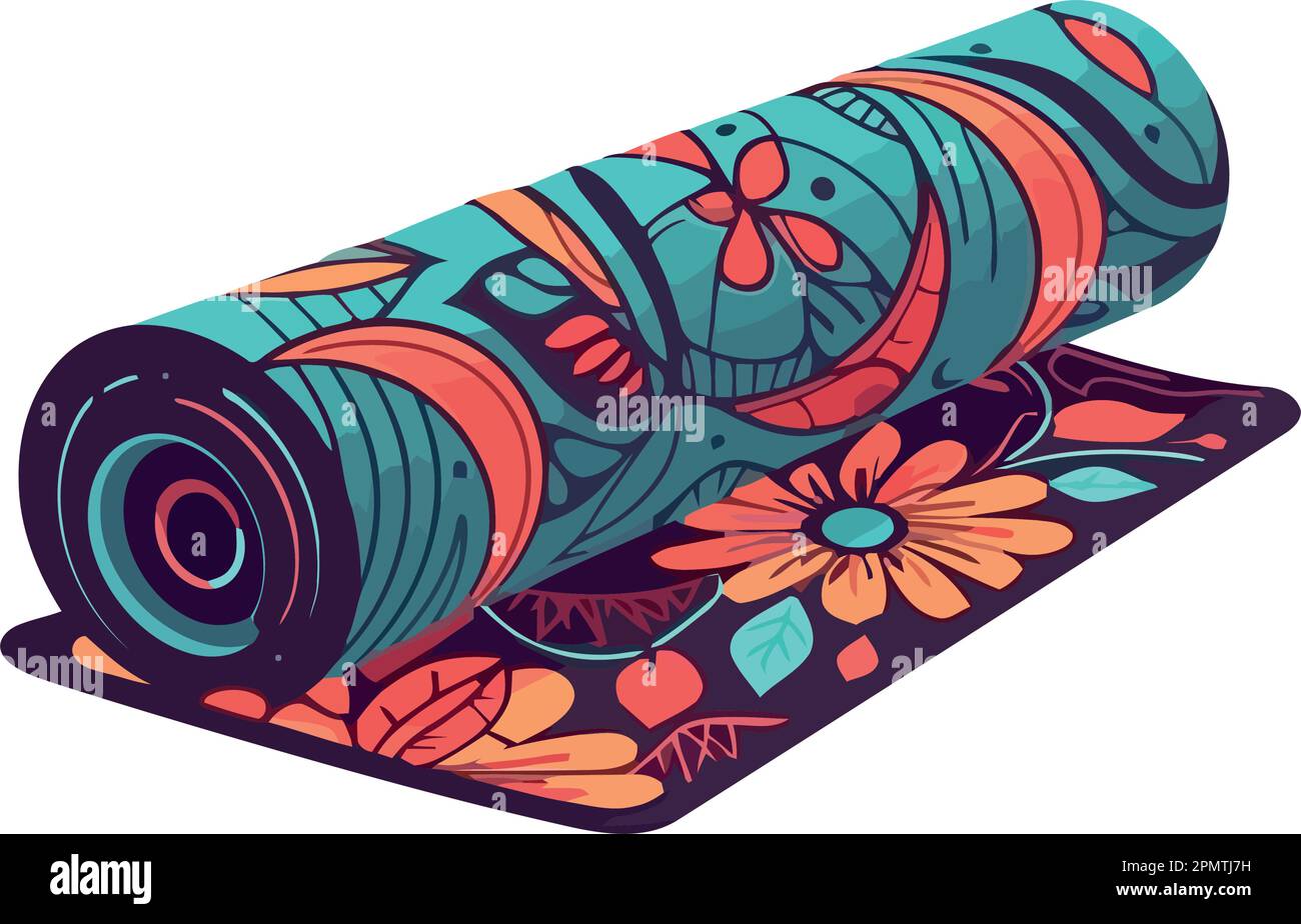 Blue cartoon yoga mat hi-res stock photography and images - Alamy