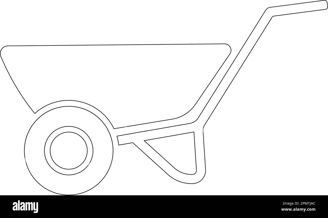 wheelbarrow vector icon,illustration logo design Stock Vector Image ...