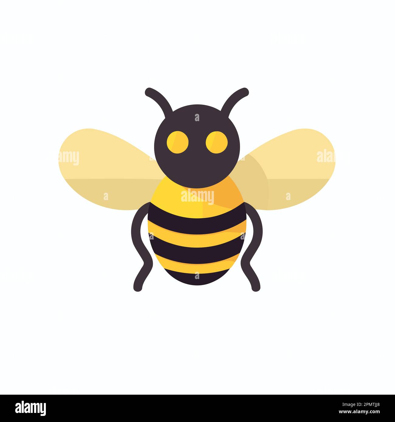 animal arthropod insect bee vector illustration minimalist Stock Vector ...