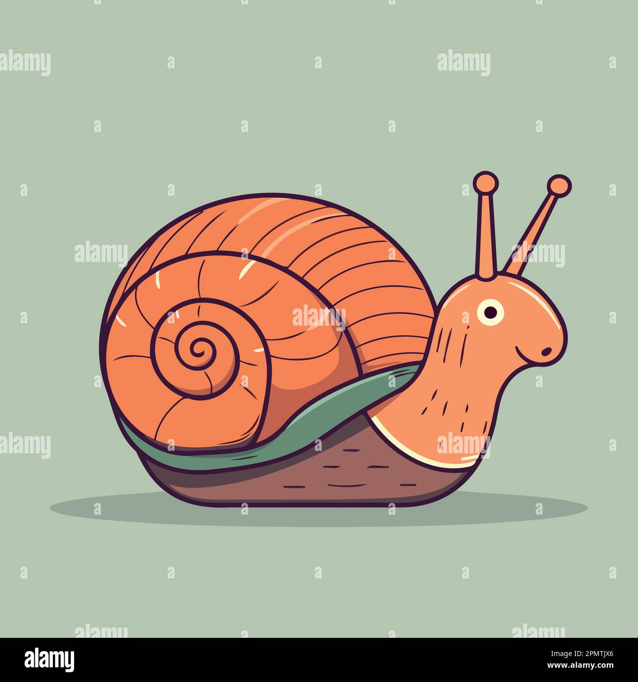 animal invertebrate snail minimalistic vector illustration Stock Vector ...