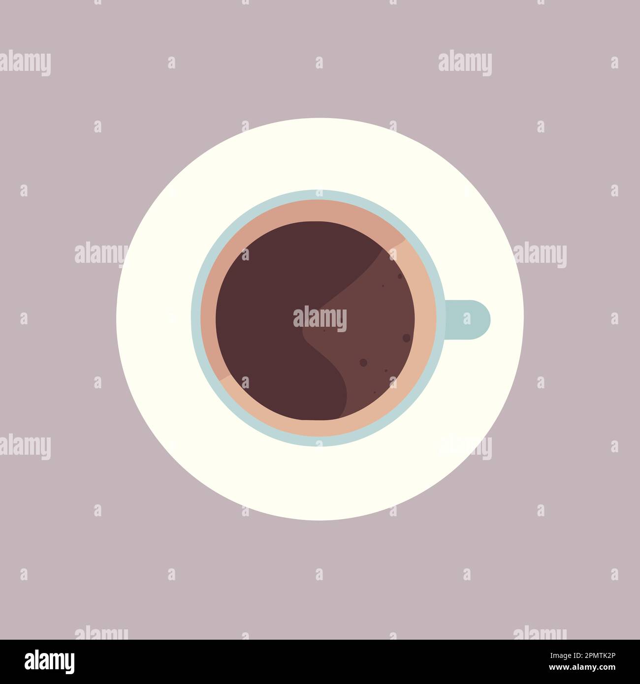 Coffee top view minimalist Stock Vector Images - Alamy