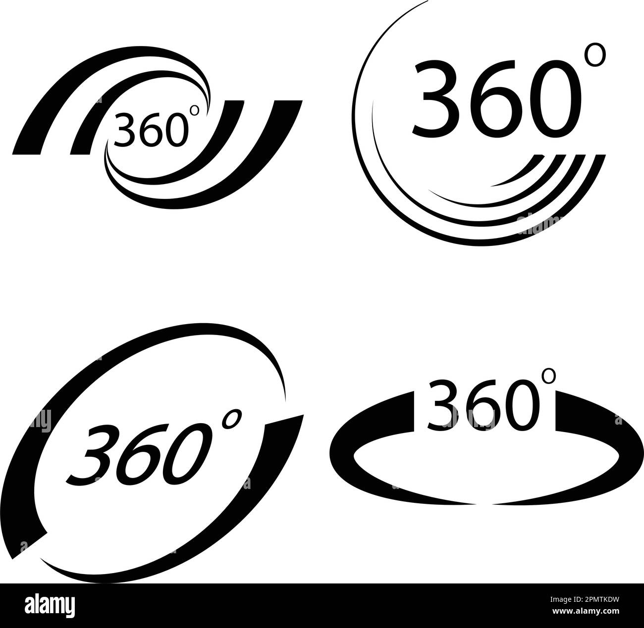 360 degree logos, vector illustration symbol design Stock Vector Image ...