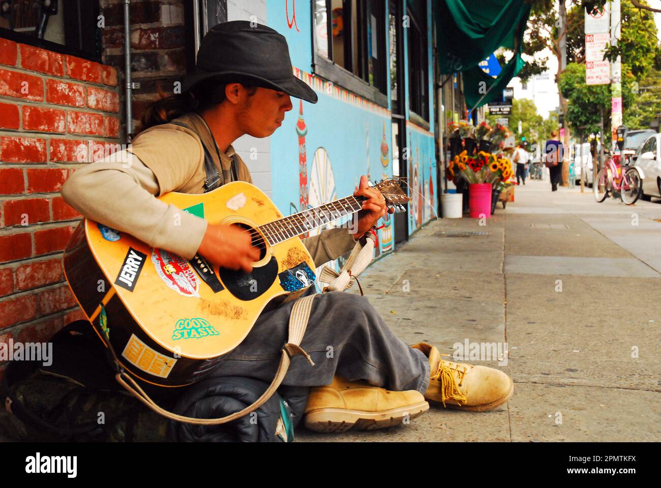 San Francisco, CA, USA August 24, 2009 A young man, possibly homeless ...