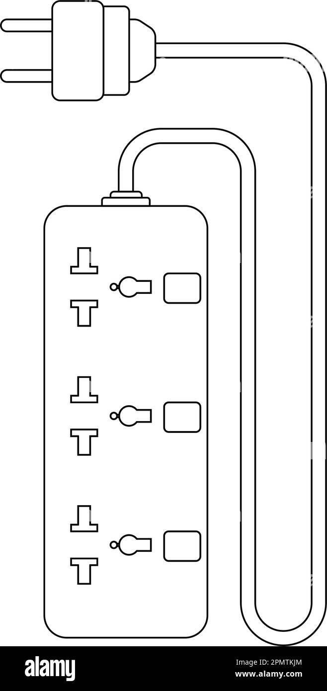 Extension cord vector vectors hi-res stock photography and images - Alamy