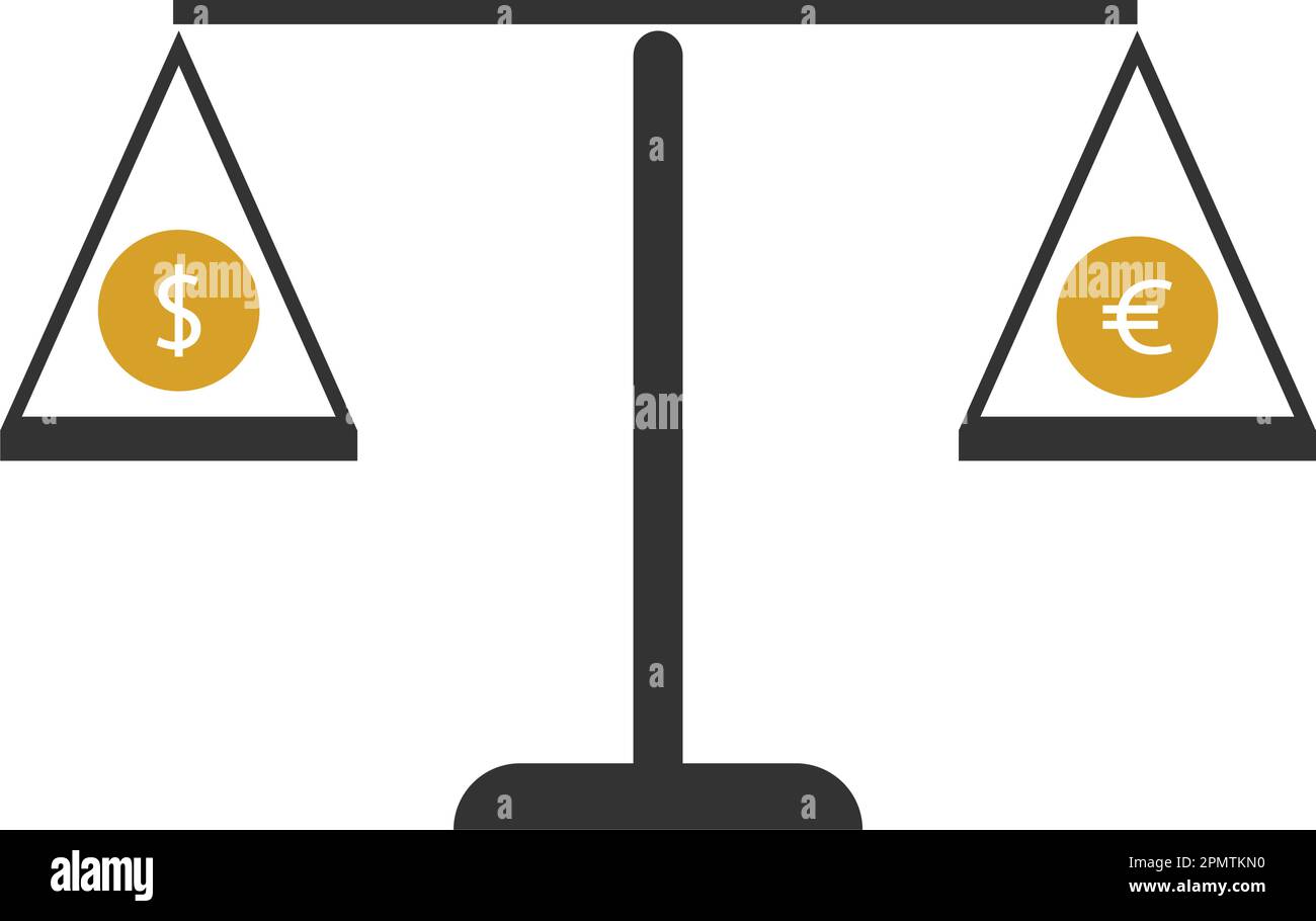 Currency Exchange Analysis and Comparison Vector Icon Design Stock ...