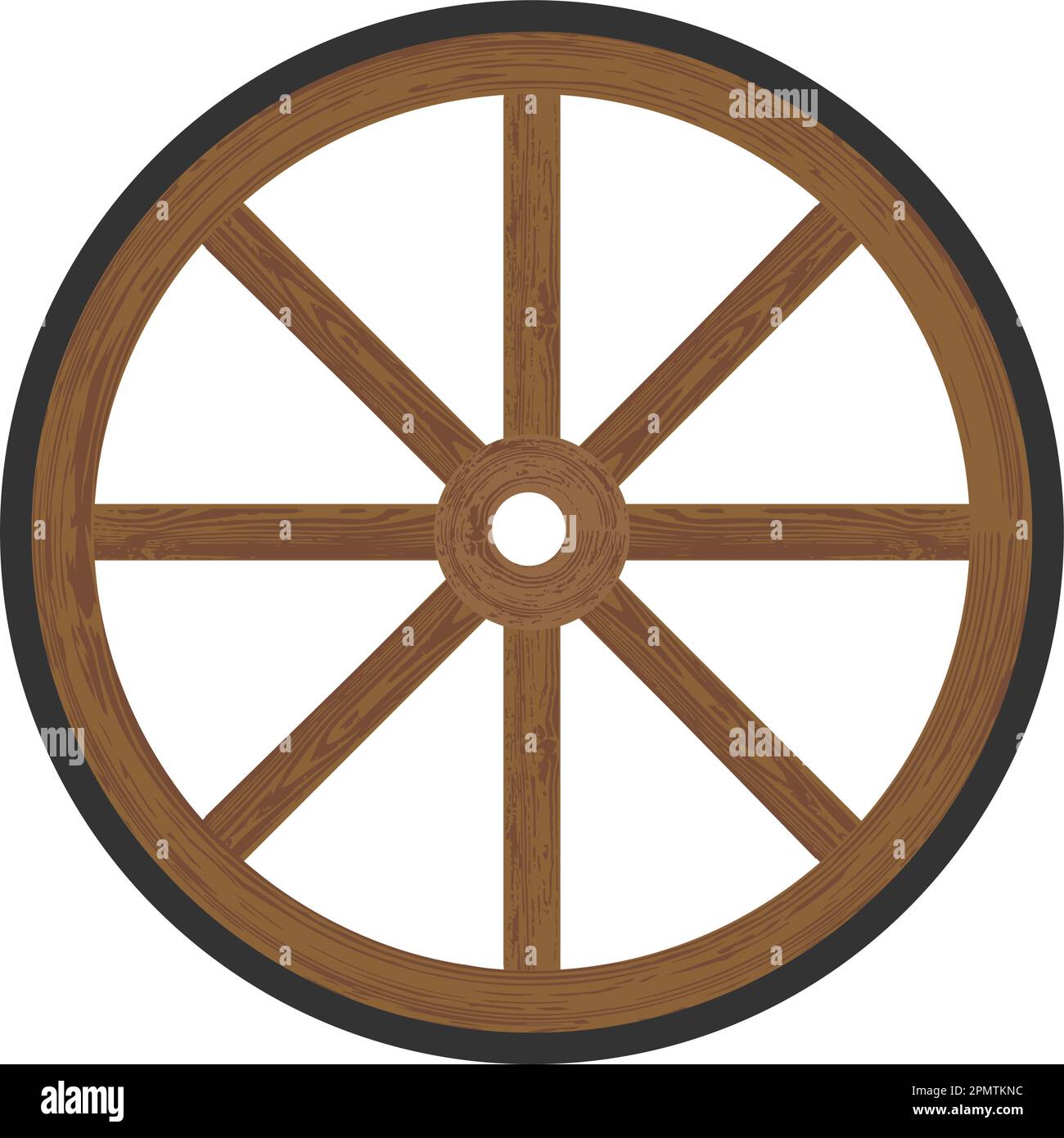 vintage wooden wheel vector icon illustration design Stock Vector Image ...