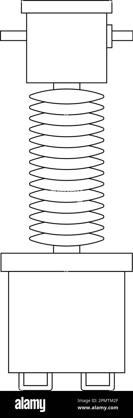 High Voltage Electrical Transformer Icon Vector Symbol Design Stock